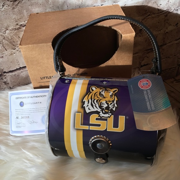 Little Earth | Bags | Rare Lsu Cyclone License Plate Purse | Poshmark